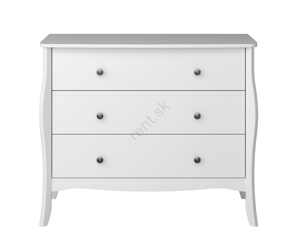 Komoda BAROQUE 80x96,5 cm biela | rent.sk
