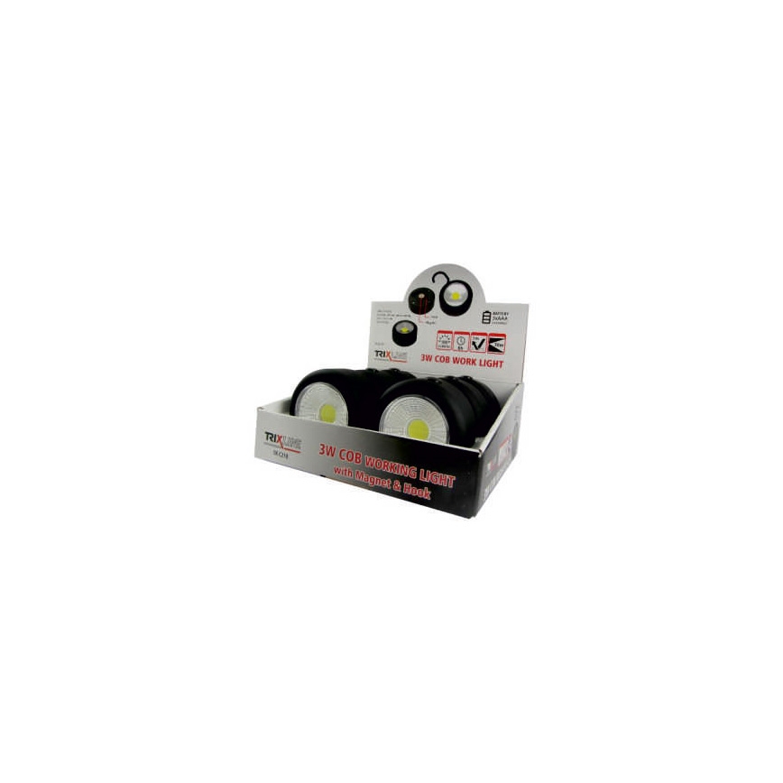 LED Baterka s háčikom a magnetom LED/3W/3xAAA | rent.sk
